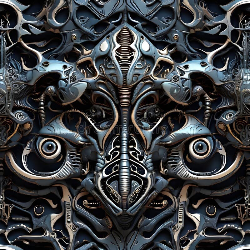 Futuristic Cosmic & Sci-Fi Patterns Stock Illustration - Illustration ...