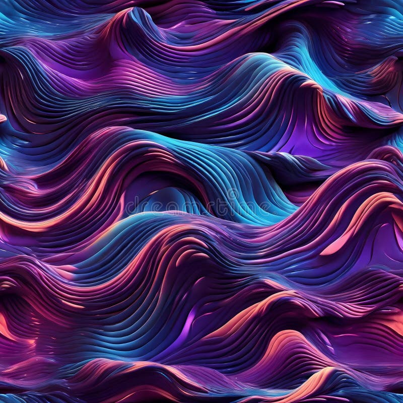 Futuristic Cosmic & Sci-Fi Patterns Stock Illustration - Illustration ...