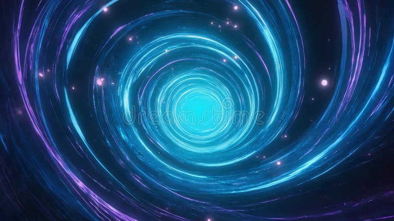 Futuristic Cosmic Vortex Spirals with Vibrant Swirling Blue and Purple ...