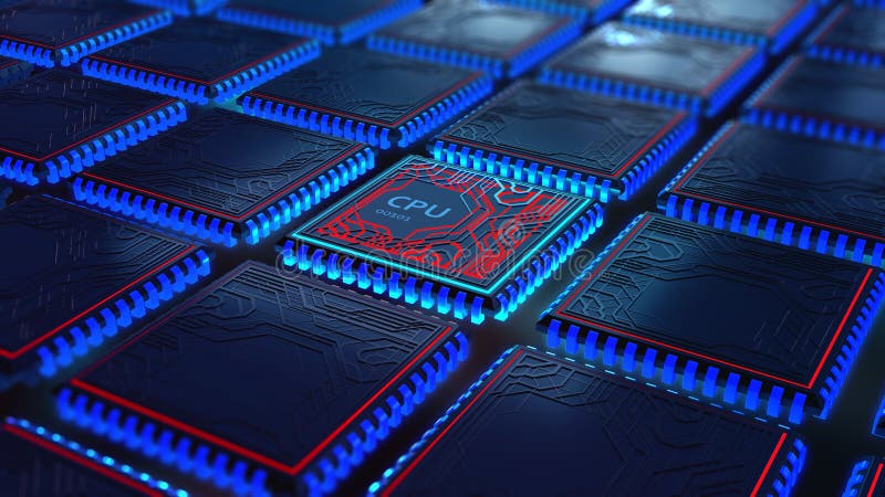 Futuristic CPU. Database, Data Center Stock Illustration - Illustration ... Futuristic CPU. Database, Data Center Stock Illustration - Illustration ...