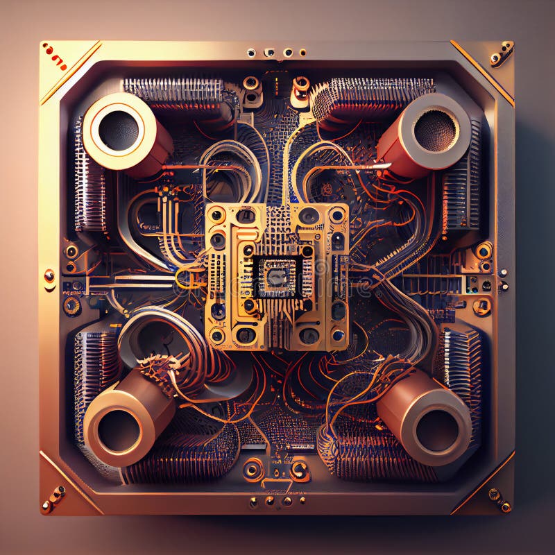 Futuristic CPU. Quantum Processor Stock Illustration - Illustration of ... Futuristic CPU. Quantum Processor Stock Illustration - Illustration of ...