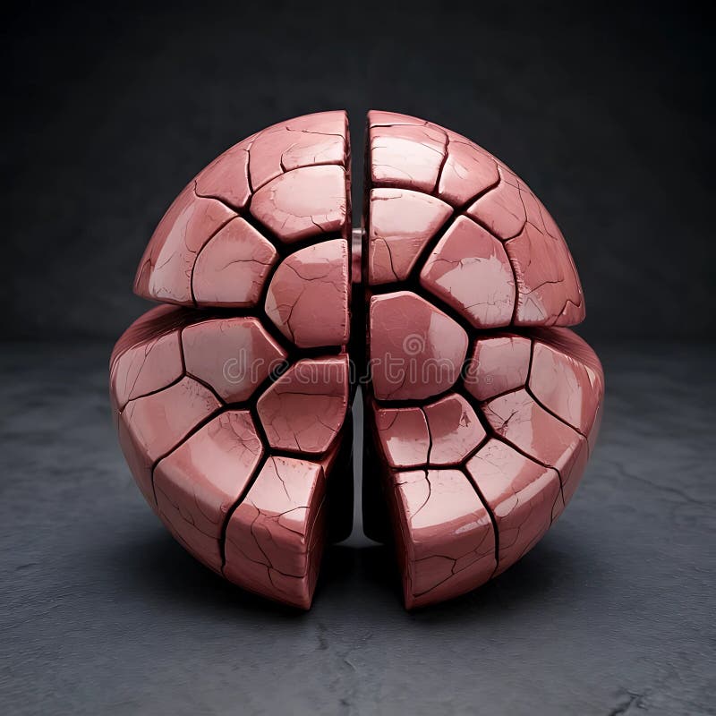 Futuristic Cracked Sphere Abstract 3D Render Modern Technology Concept ...