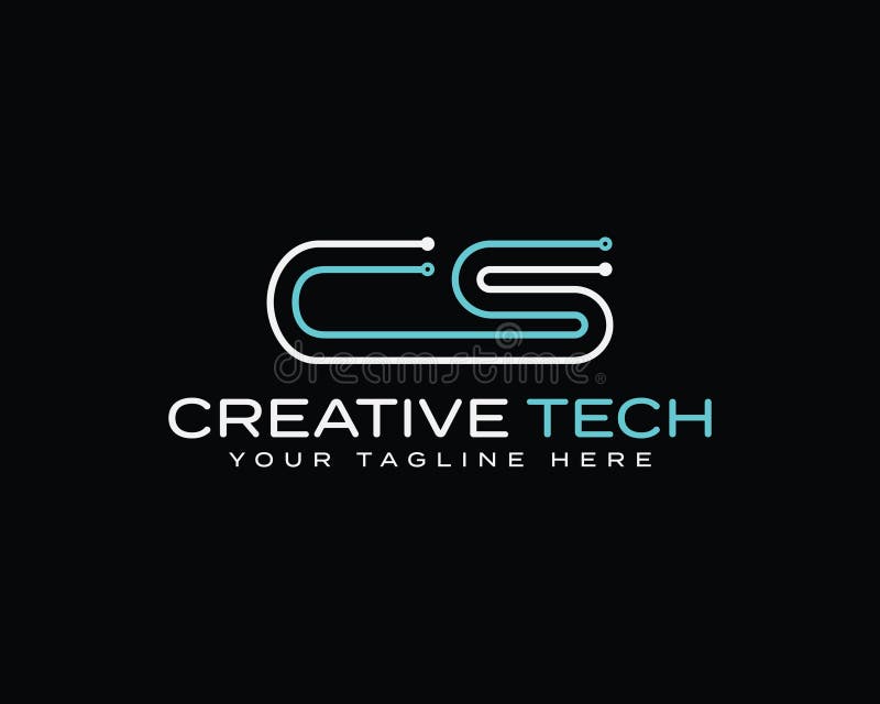 Futuristic Creative Tech CS Letter Logo Perfect for it and Startups ...