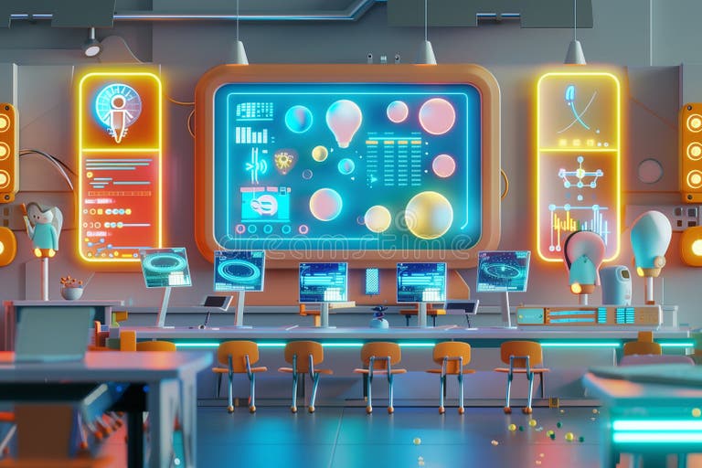 Futuristic Creativity Classroom with Advanced Technology Innovation ...