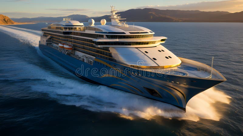 Futuristic Cruise Ship of the Future Floats with the Help of a Solar ...