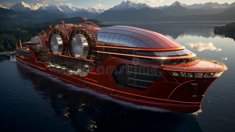 Futuristic Cruise Ship of the Future with Transparent Cabins for ...