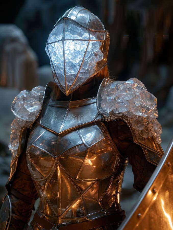 Futuristic Crystal Armor Concept Stock Illustration - Illustration of ...