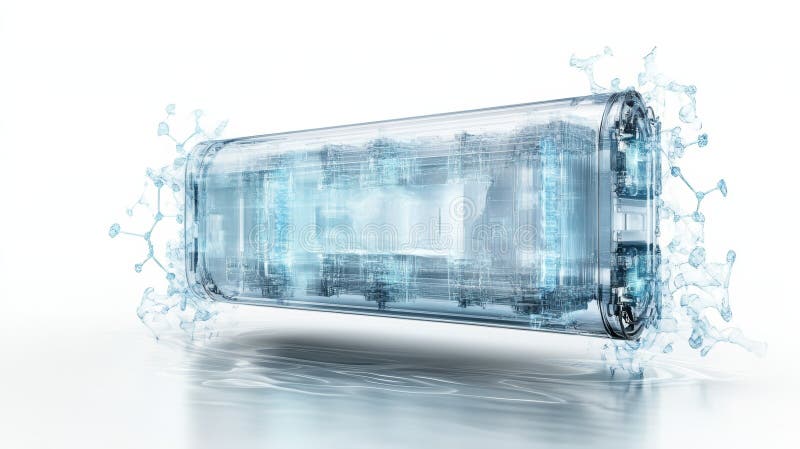 Futuristic Crystal Battery Design with Abstract Energy Particles ...