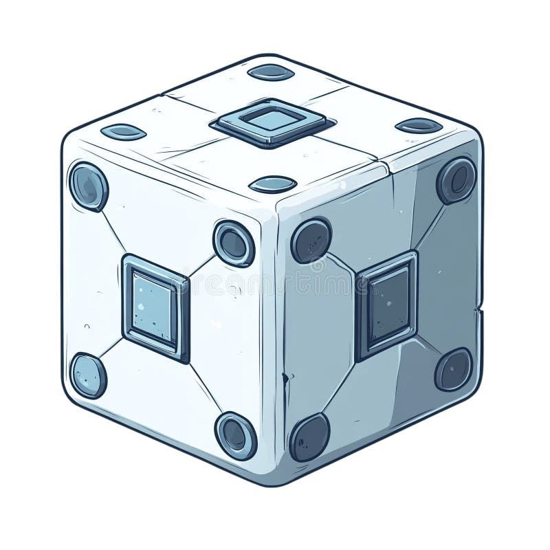 Futuristic Cube Mysterious Technology Intriguing Design Stock ...