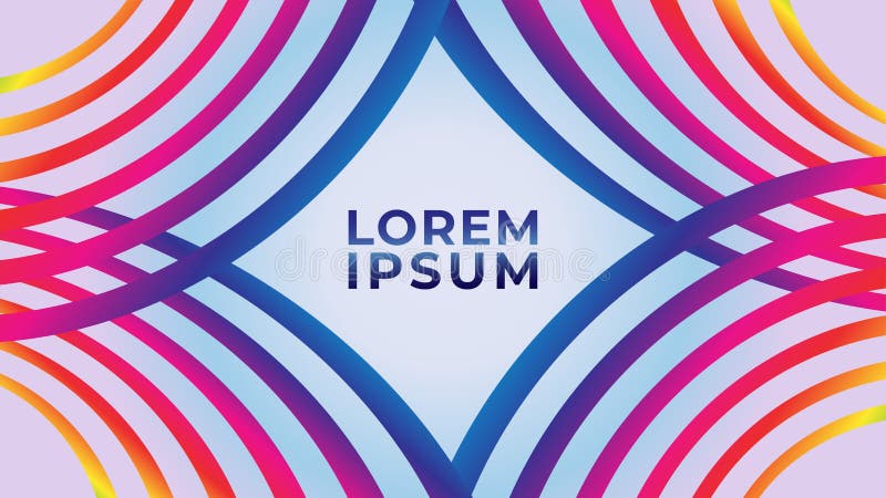 Futuristic Curved Lines with Multicolor Gradient. Abstract Background ...