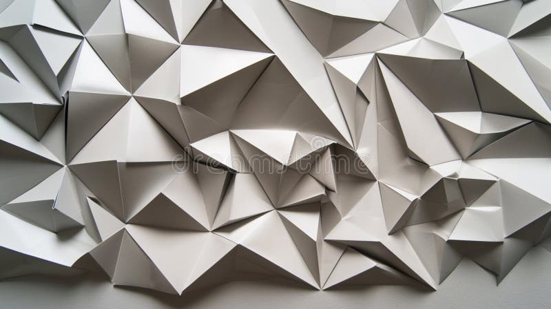 Futuristic. Cut Paper or Metal Effect. Origami. Generative Ai Stock ...