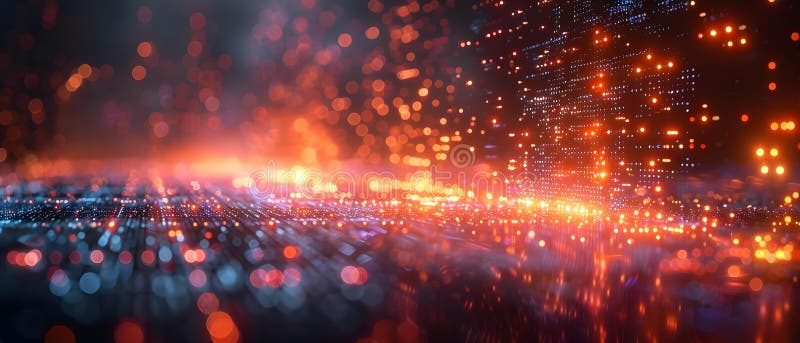 Futuristic Cyber Data Stream in Minimalist Melody. Concept Futuristic ...