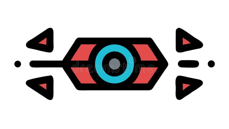 Futuristic Cyber Eye Sensor Technology Vector Icon, Vector Design ...