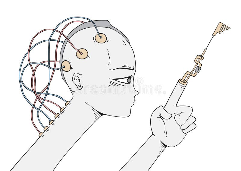 Futuristic Cyber Human Illustration Stock Vector - Illustration of ...