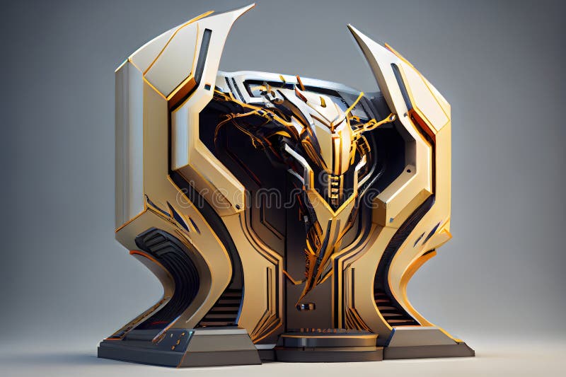 Futuristic Cyber Scifi Cube Concept, Box Ai Generative Stock Image ...