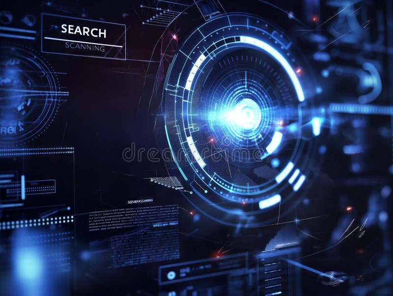 Futuristic Cyber Security Interface Stock Photo - Image of scanning ...