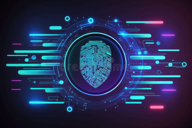 Digital Security: Safeguarding the Cyber Realm - Generative AI Stock Photo - Image of network ...