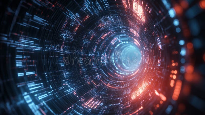Futuristic Cyber Space Design with Abstract Patterns and Light Effects ...