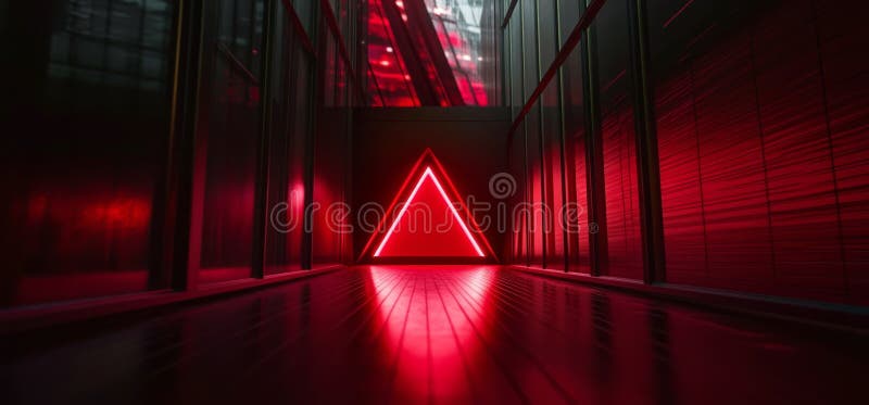 A Futuristic Cyber Stage with Dark Sci-fi Elements, Neon Orange and ...