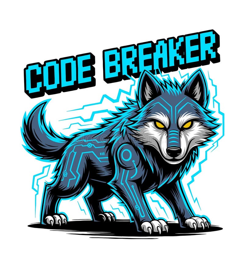 Cyber Wolf Illustration Stock Illustrations – 397 Cyber Wolf ...