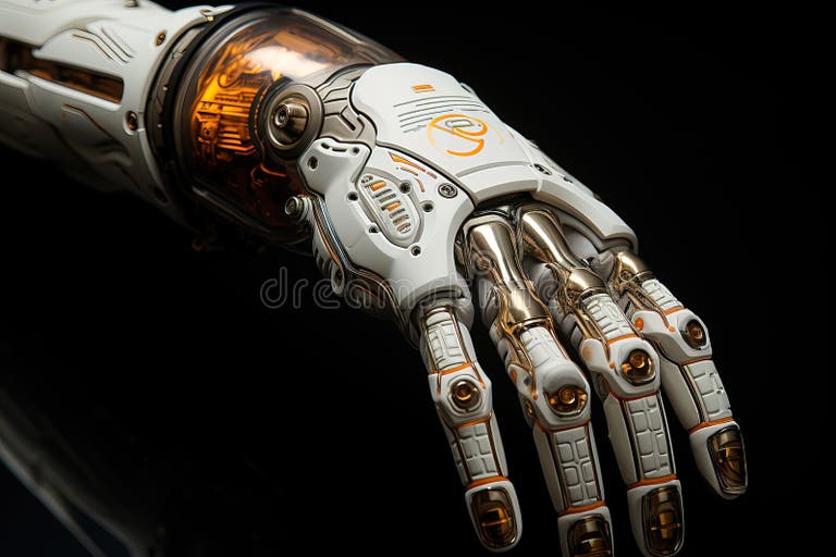 Futuristic Cybernetic Arm with Advanced Biomechanical Integration. AI ...