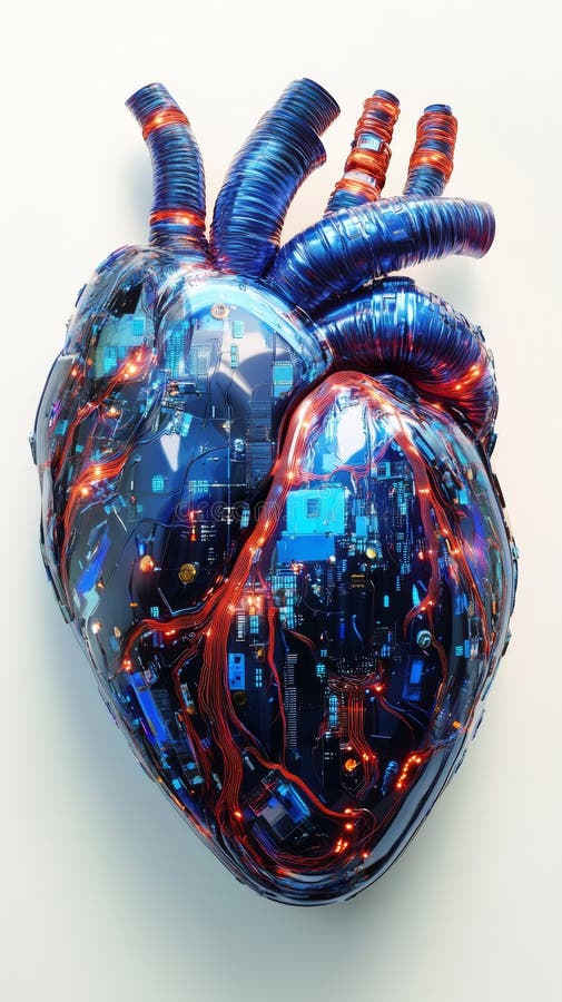 Futuristic Artificial Heart Prototype Advanced Technology Design Stock ...