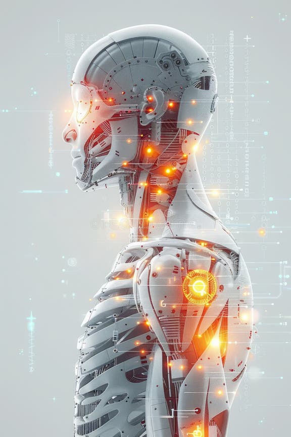 Futuristic Cybernetic Human Anatomy Advanced Robotics Engineering and ...