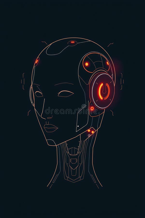 The Humanoid Robot Showcases Advanced Tech with Visible Circuits and ...