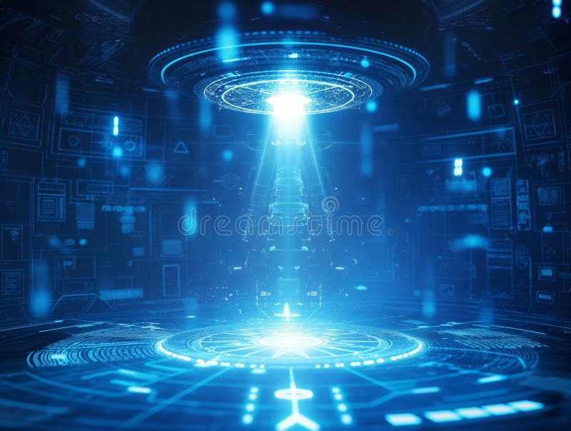 Futuristic Cybernetic Interface Stock Image - Image of holographic ...