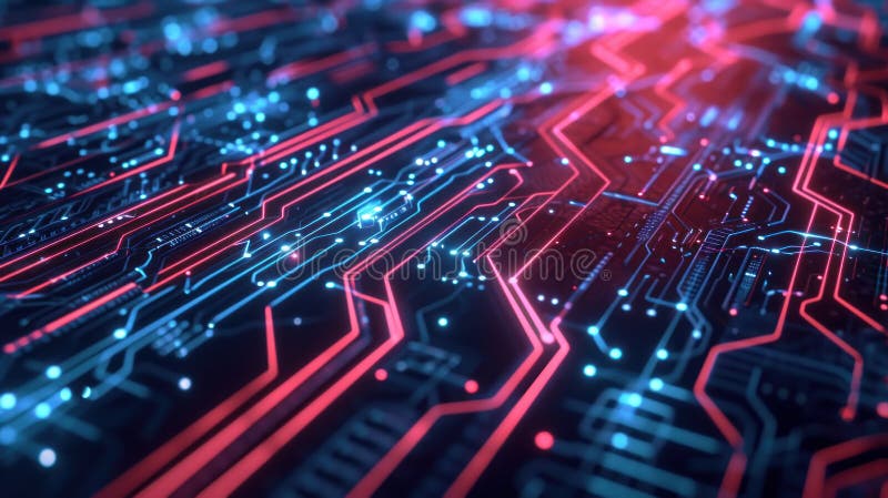 Futuristic Cybernetic Patterns. Generative AI Stock Photo - Image of ...