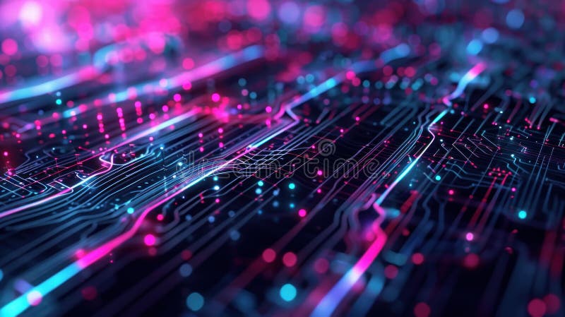 Futuristic Cybernetic Patterns. Generative AI Stock Photo - Image of ...