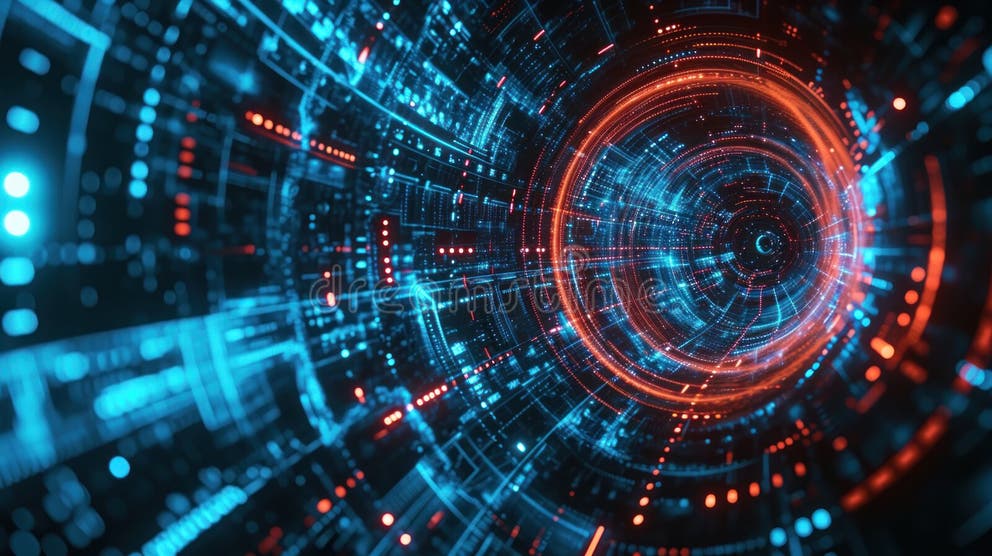 Futuristic Cybernetic Patterns. Generative AI Stock Photo - Image of ...