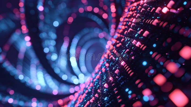 Futuristic Cybernetic Patterns. Generative AI Stock Illustration ...