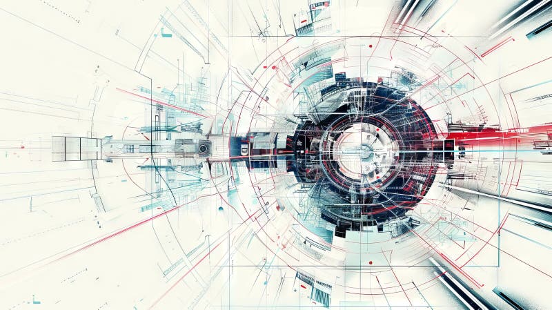 Futuristic Cybernetic Patterns Pulsating with Energy and Vitality Stock ...