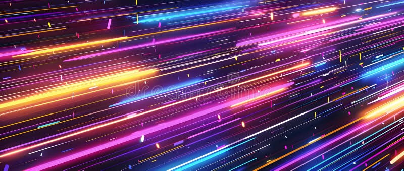 Futuristic Cyberpunk Abstract Background with Colorful Lines Stock ...