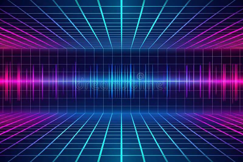 Futuristic Cyberpunk Background with Vibrant Glitch Effects for Digital ...