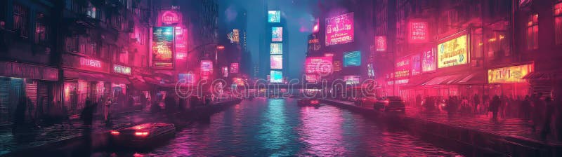 Futuristic Cyberpunk Cityscape with Advanced Technology and Modern ...
