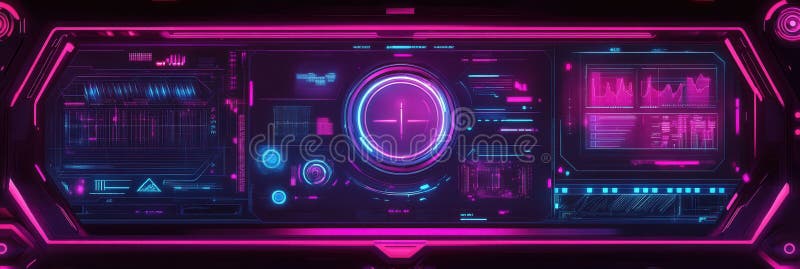 Futuristic Cyberpunk Design Featuring Glitch Effects and Neon ...