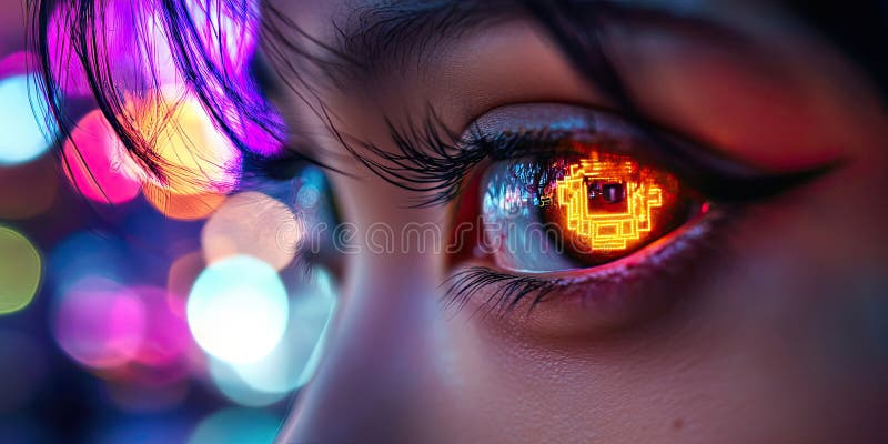Futuristic Cyberpunk Eye Stock Illustrations – 4,773 Futuristic ...