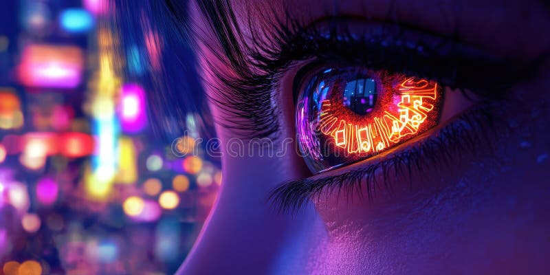 Futuristic Cyberpunk Eye Stock Illustrations – 4,773 Futuristic ...
