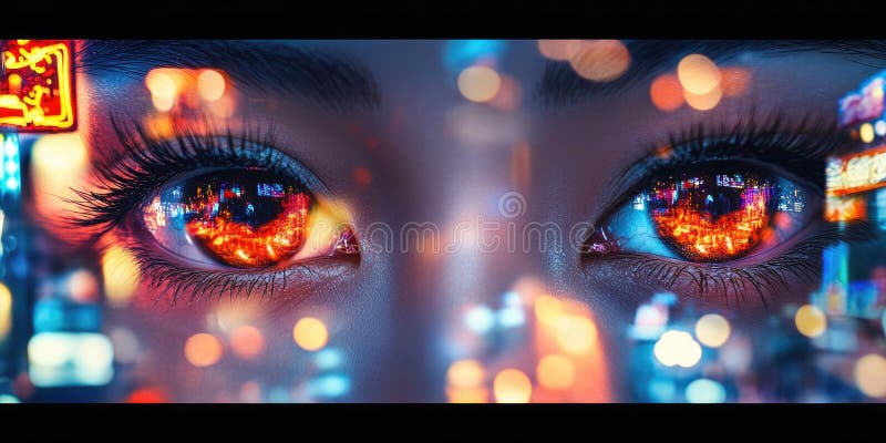Futuristic Cyberpunk Eye for High-Tech and Sci-Fi Visuals Stock ...