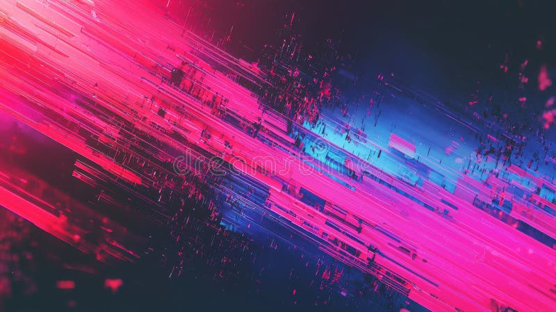 Futuristic Cyberpunk Glitch Abstract Texture with Red and Blue ...