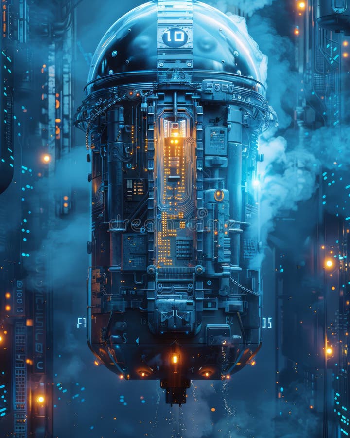 Futuristic Tech Imagining Advanced Technology with Holograms, Cyberpunk ...