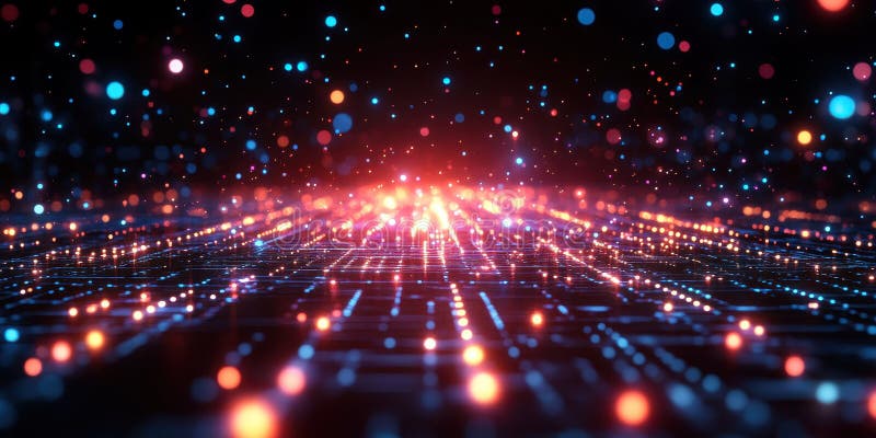 Futuristic Cyberpunk Interface with Glowing Neon Controls, Holographic ...