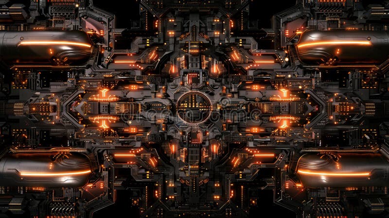 Futuristic Cyberpunk Machine: Intricate Tech Abstract Stock ...