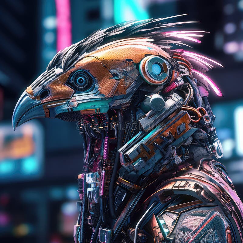 Cyberpunk Bird Stock Illustrations – 343 Cyberpunk Bird Stock ...