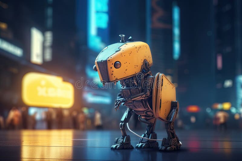 Futuristic Cyberpunk Robot Mouse. Generative AI Stock Illustration ...
