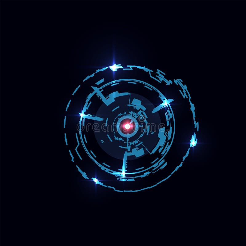 Futuristic Cyberpunk Target Dashboard, Realistic Vector Illustration ...