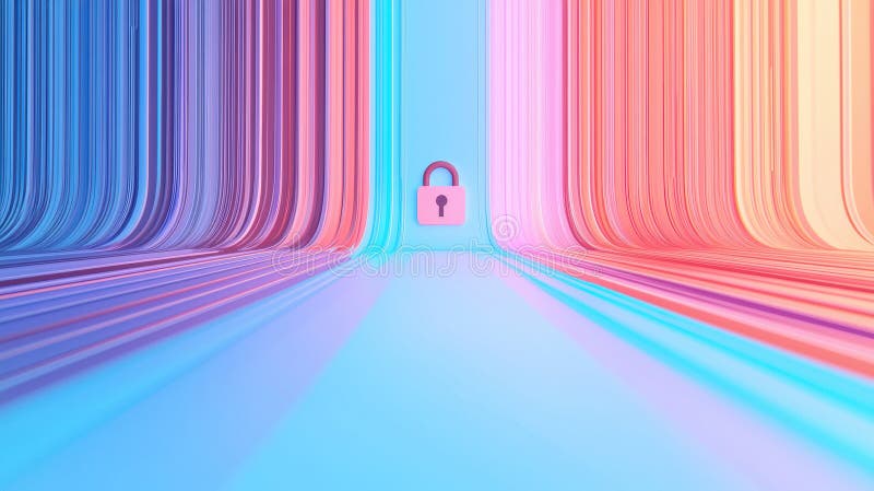 Futuristic Cybersecurity Abstract Data Protection Background Stock ...