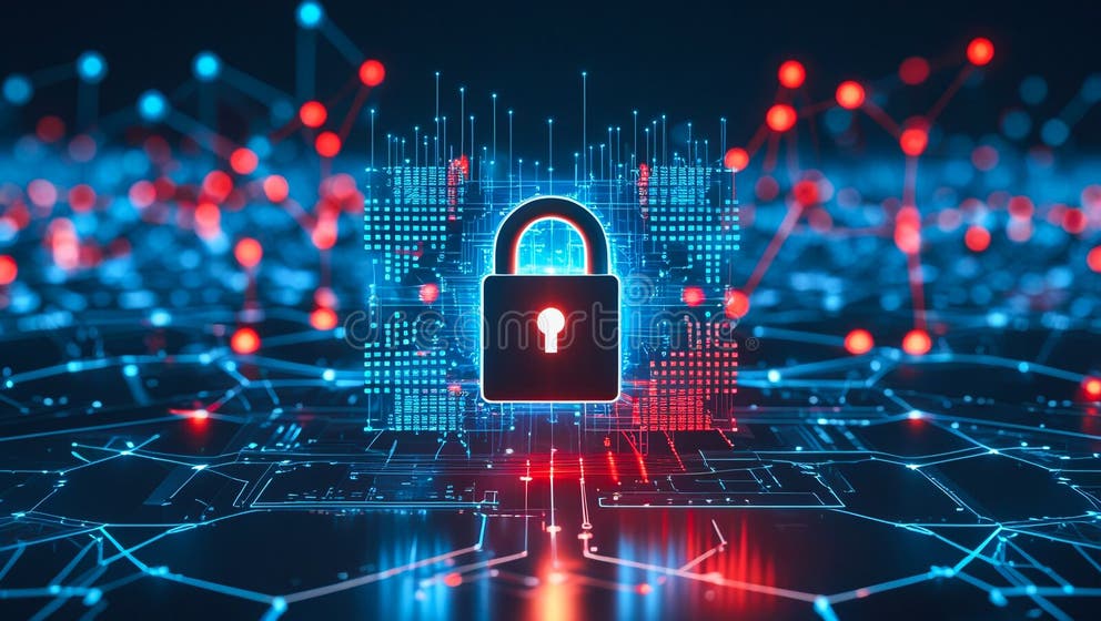 Futuristic Cybersecurity Lock AI Generated with AI-Powered Digital ...